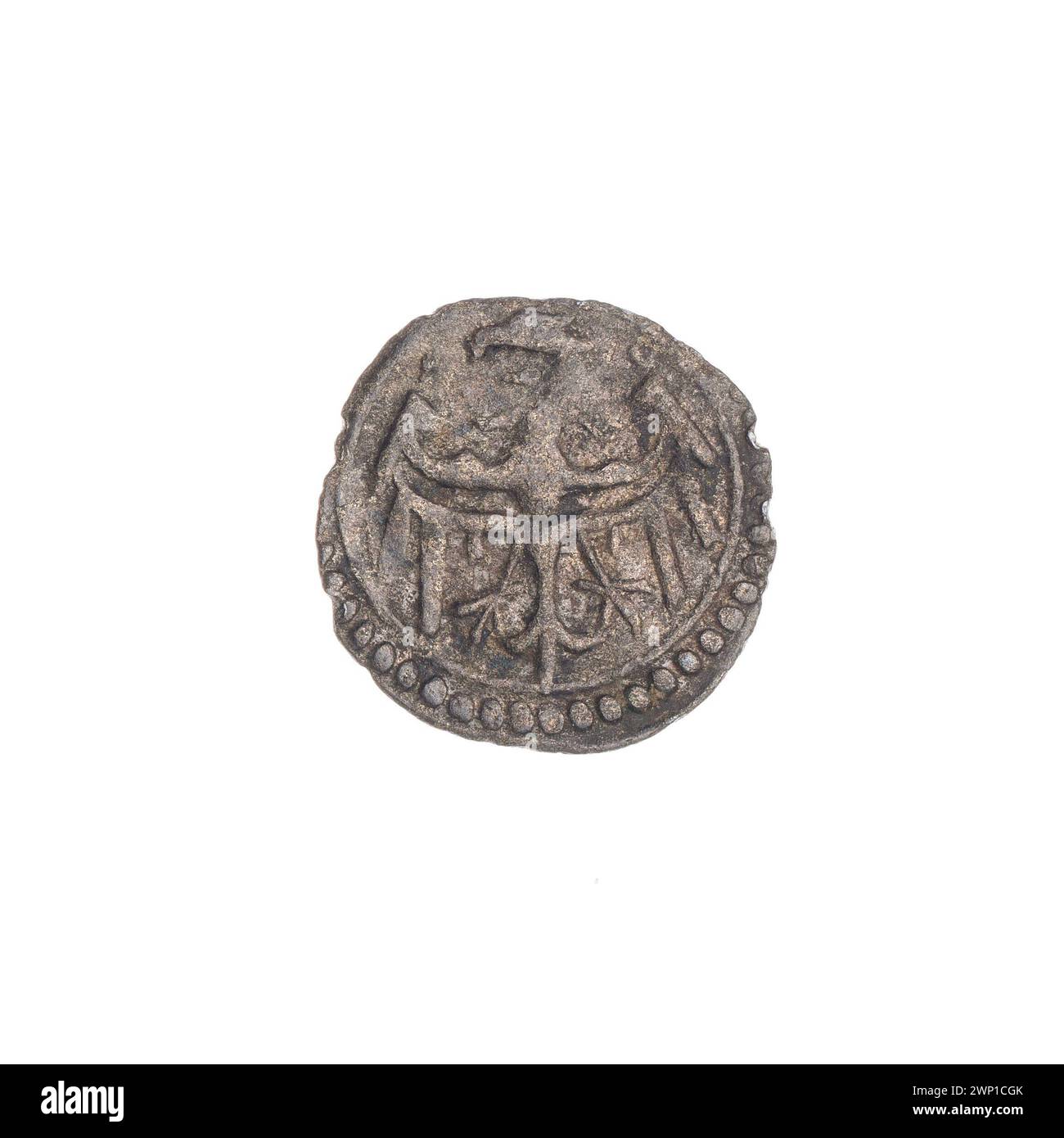 15th-century heller coin depicting Saint Peter holding keys, Silesian ...