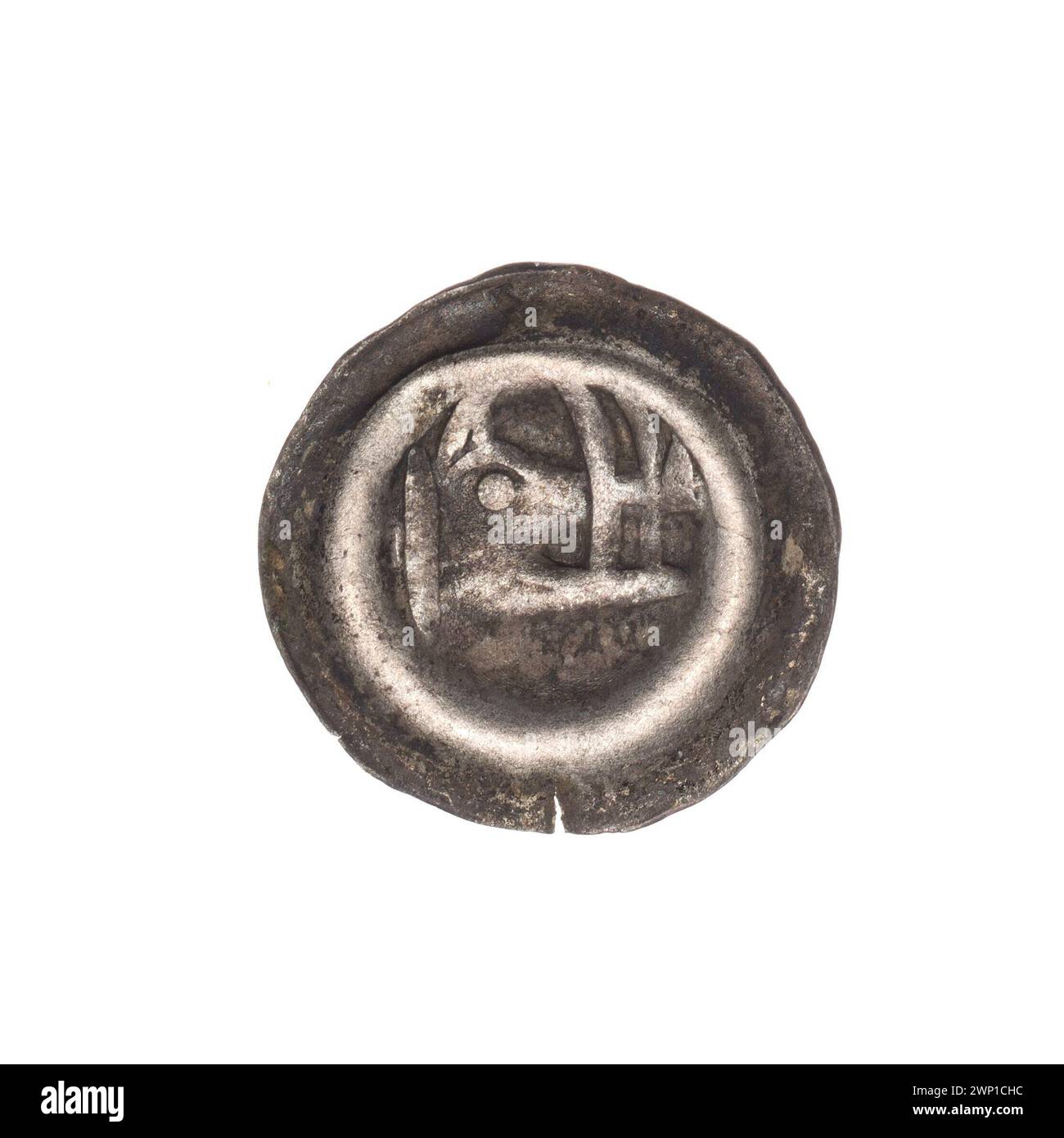 15th-century Brakedate Halter coin with a wild boar's head, one-sided ...