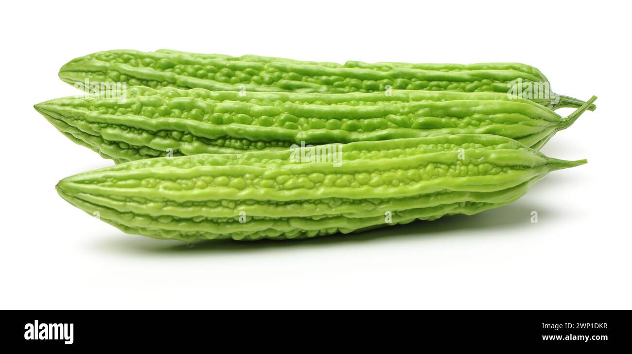 Bitter melon , Bitter gourd on white background Stock Photo - Alamy