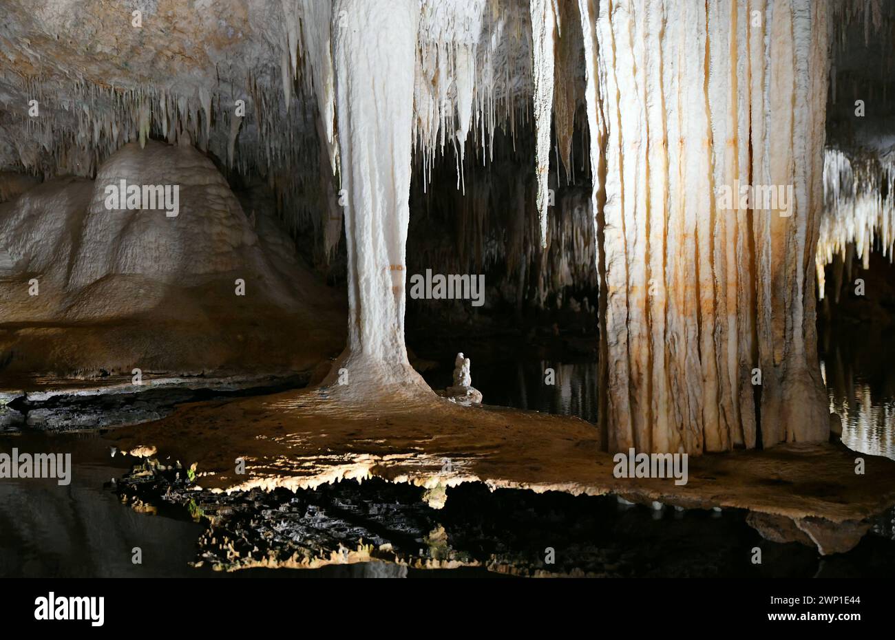The so-called 'Suspended Table' is a unique feature of Lake Cave in ...