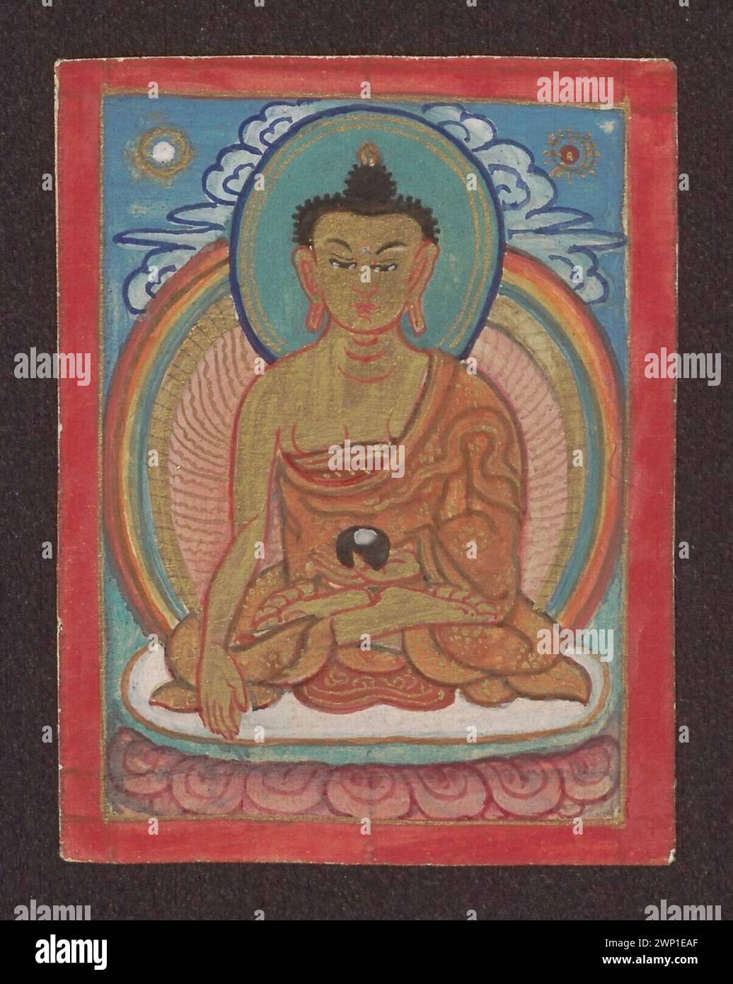 Tsakali miniature presenting Buddha in traditional iconography, early ...