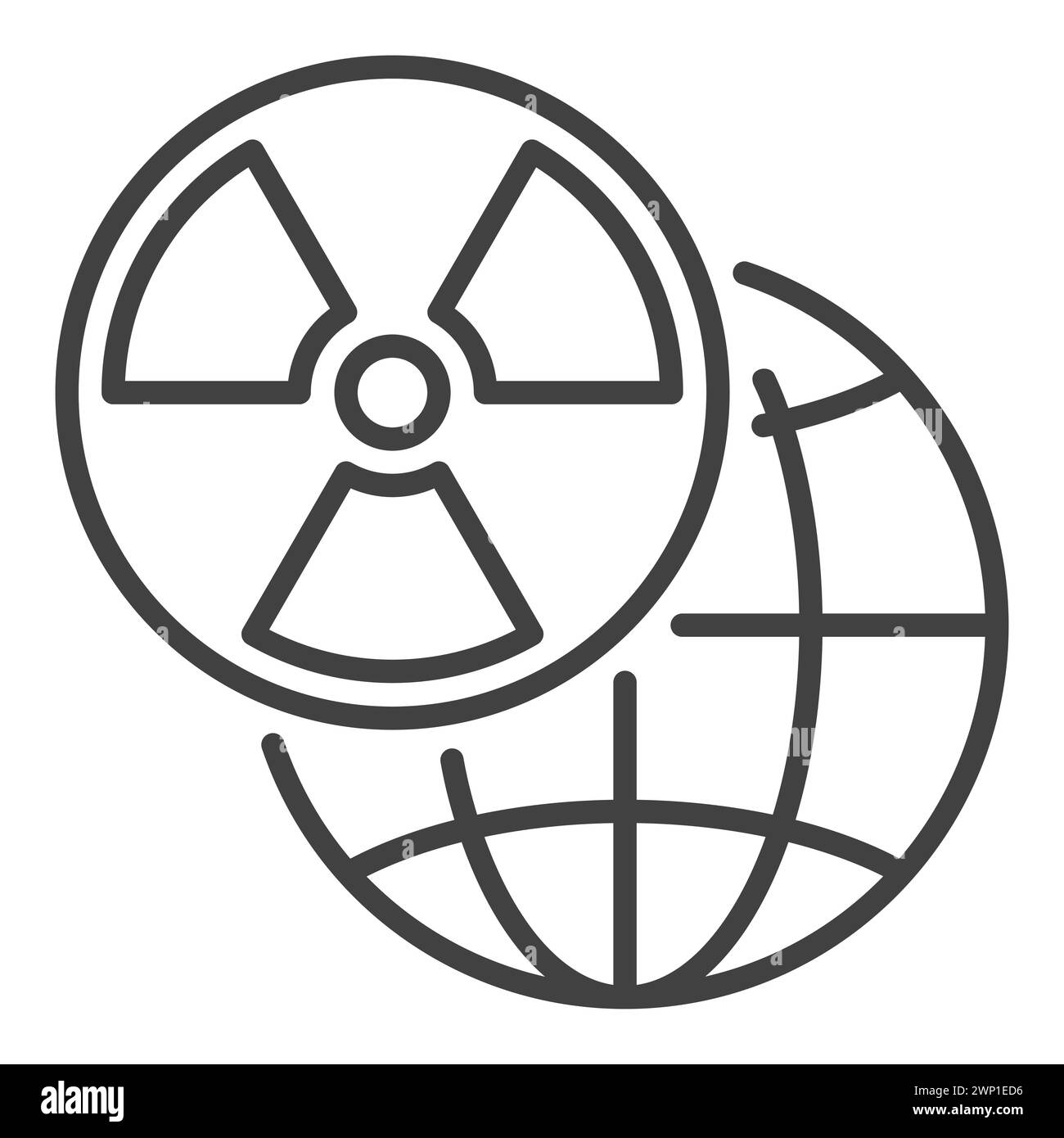Earth Planet with Radiation sign vector concept icon or symbol in ...