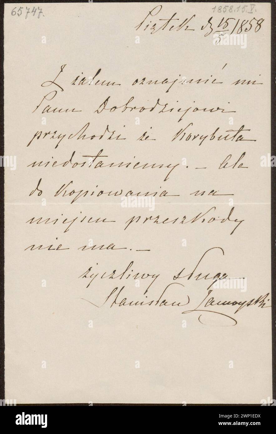 Stanislaw kostka jan 1820 1889 hi-res stock photography and images - Alamy