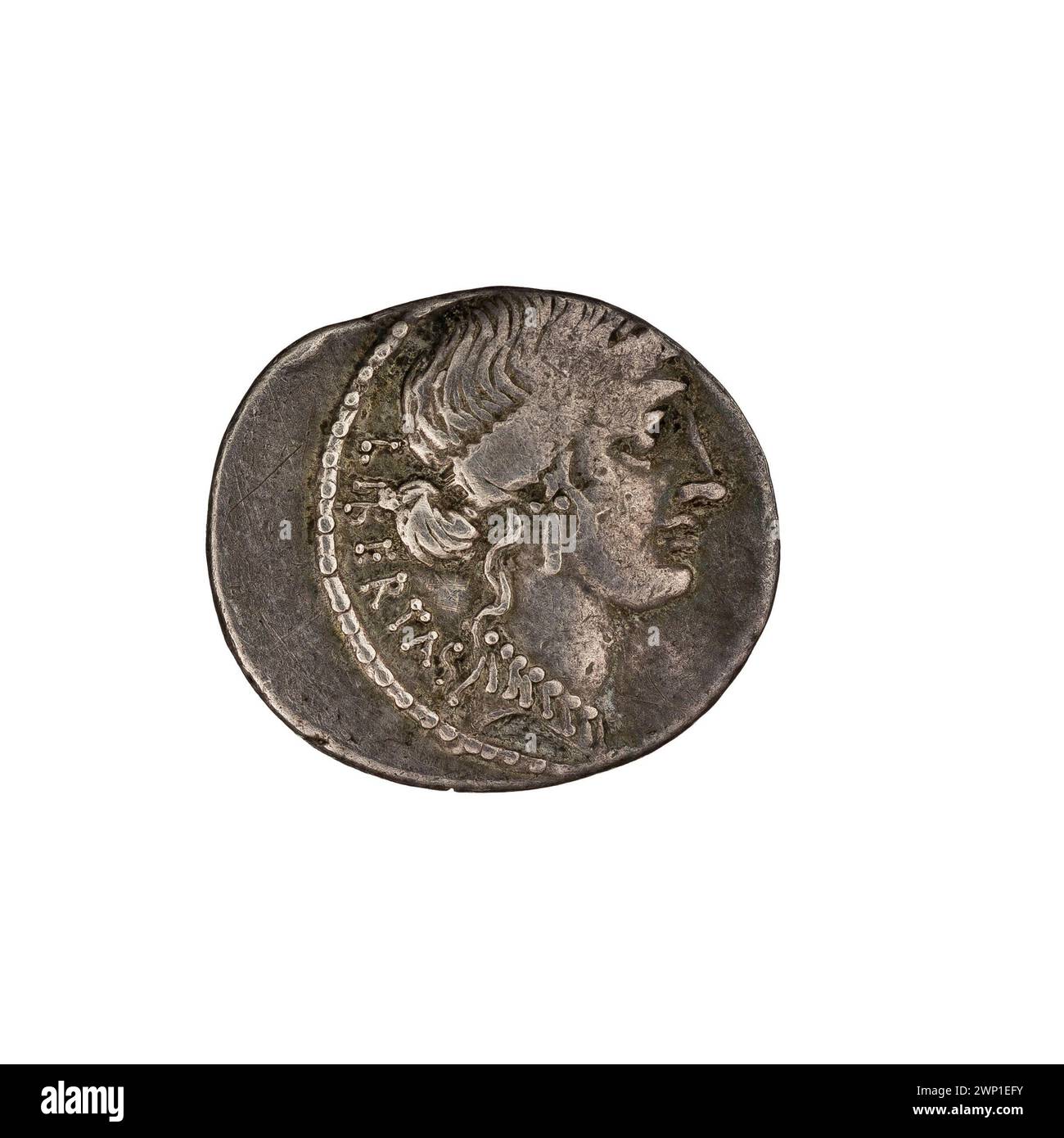 Denarius from 54 BC by Marcus Junius Brutus includes L. Iunius Brutus ...