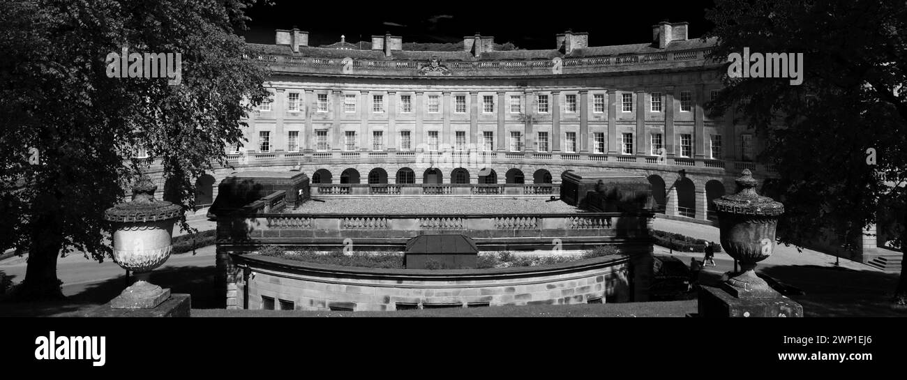 The Crescent building in the market town of Buxton, Peak District ...