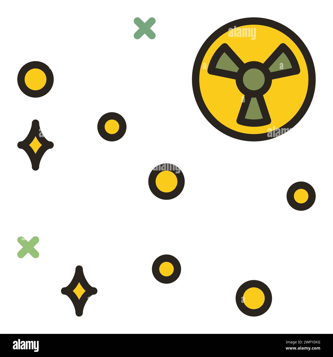 Nuclear Weapon in Galaxy vector Radiation concept colored icon or sign ...