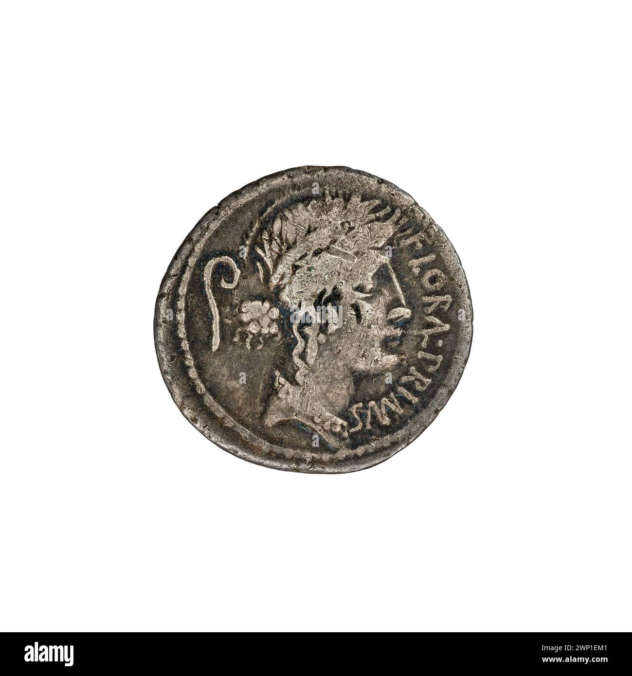 Roman denarius coin issued by C. Servilius in 57 BC, featuring the ...