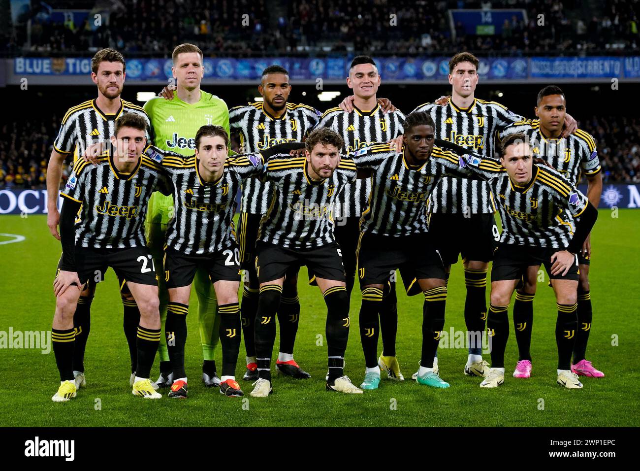 Naples, Italy. 03rd Mar, 2024. Juventus FC line up during the serie A ...