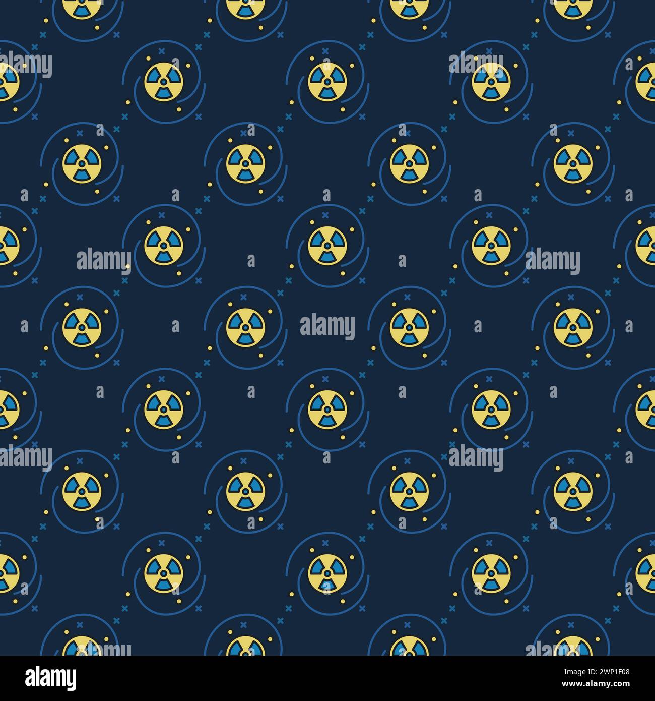 Nuclear Bomb in Galaxy vector concept colored seamless pattern Stock ...