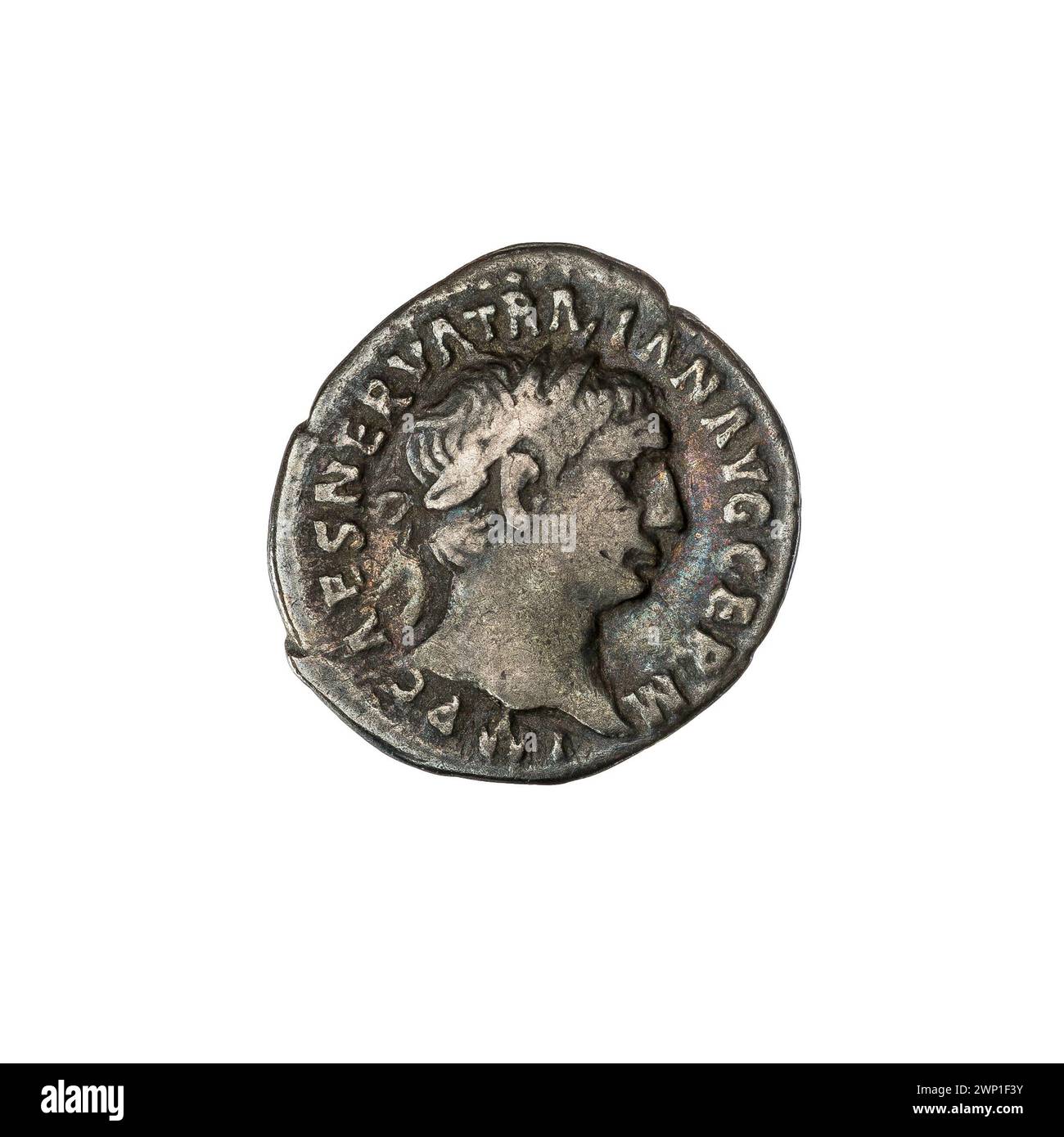 Denarius coin from 101-102 CE featuring Hercules with a club, lion skin ...