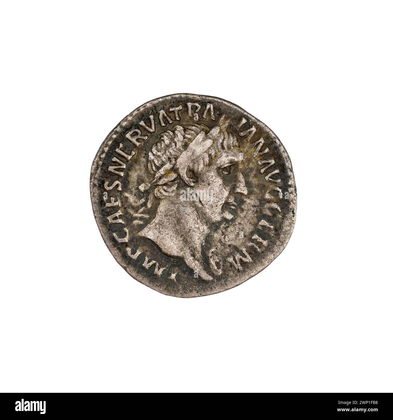 Roman denarius from 100 BC featuring the personification of Concordia ...