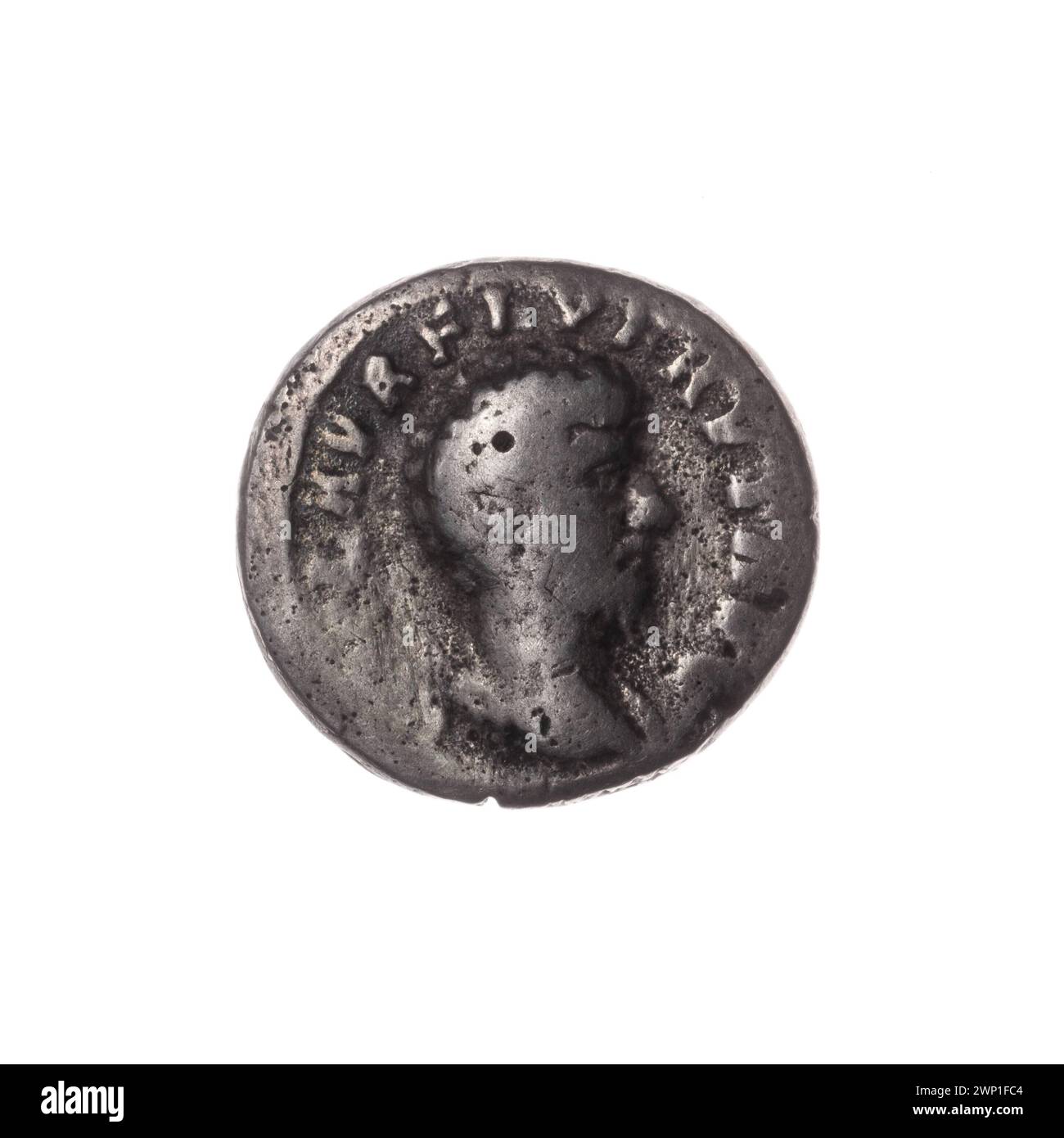 An unofficial Roman denarius from 161 depicting Emperor Lucius Verus ...