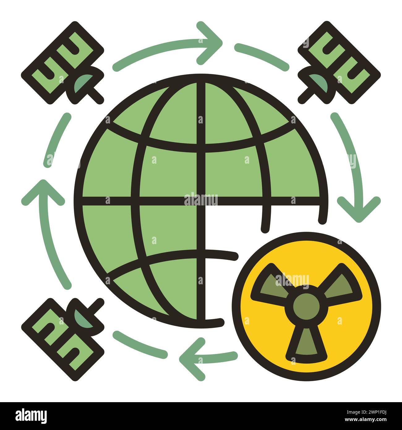 Satellites Around Earth Stock Vector Images Alamy