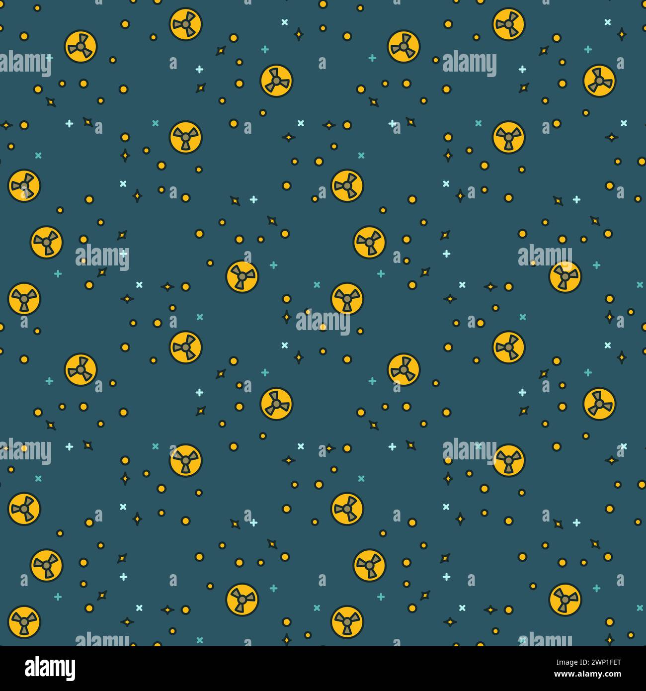 Nuclear Weapon in Galaxy vector Radiation concept colored seamless pattern Stock Vector Image ...