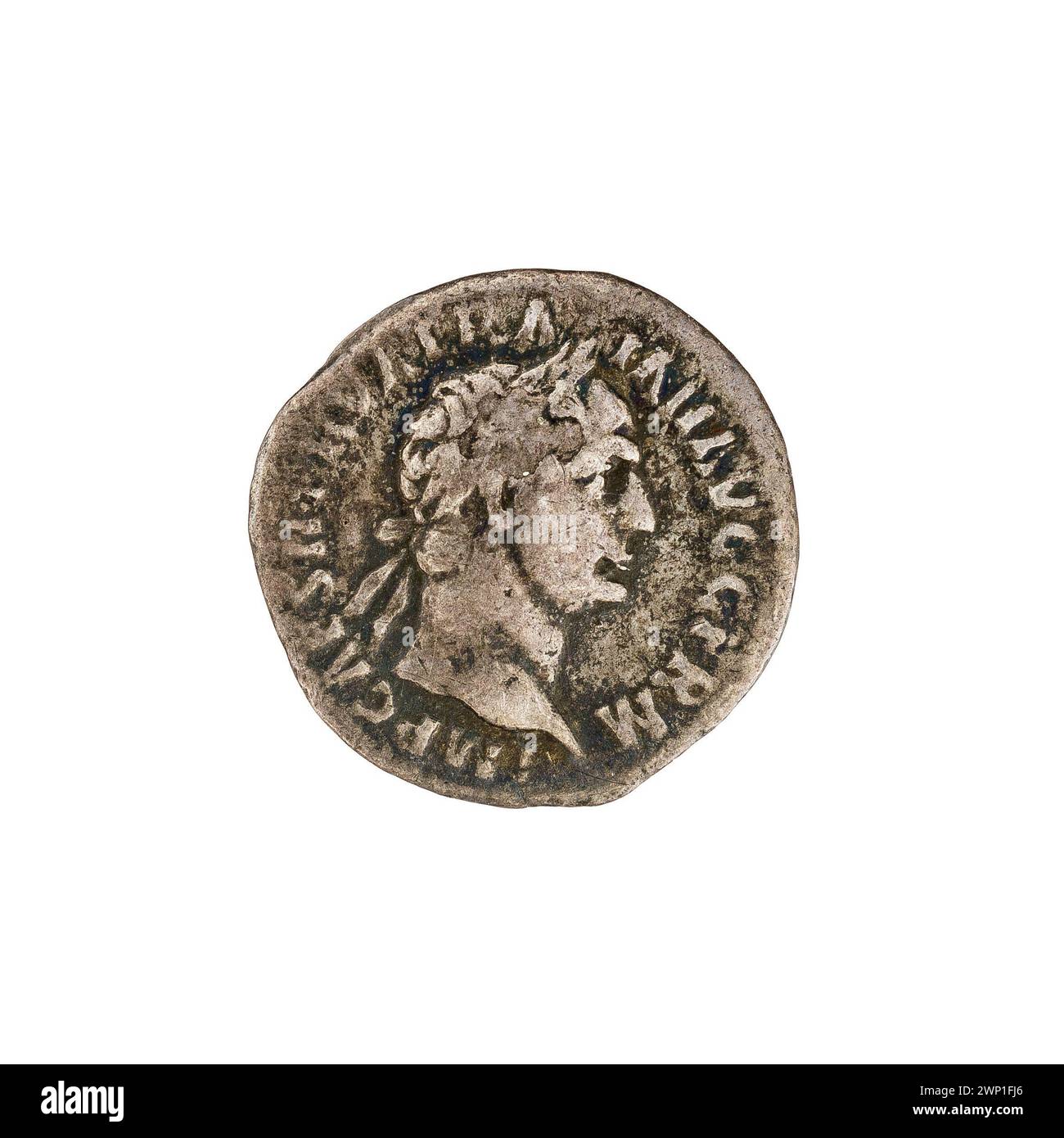 A denarius from 100 CE depicting Abundantia holding a cornucopia, with ...