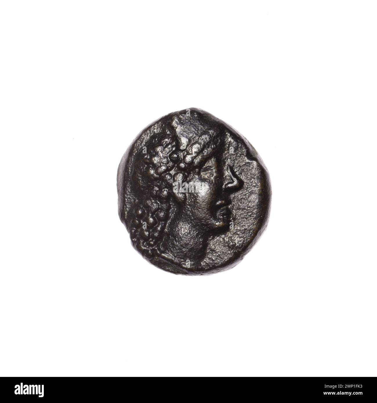 Pantikapaion brown coin, late 1st century BC, depicting Apollo's head ...