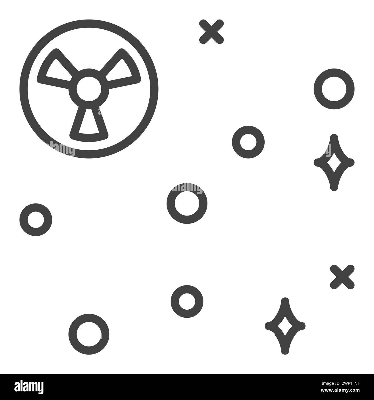 Nuclear Weapon in Space vector Radiation concept icon or symbol in thin line style Stock Vector ...