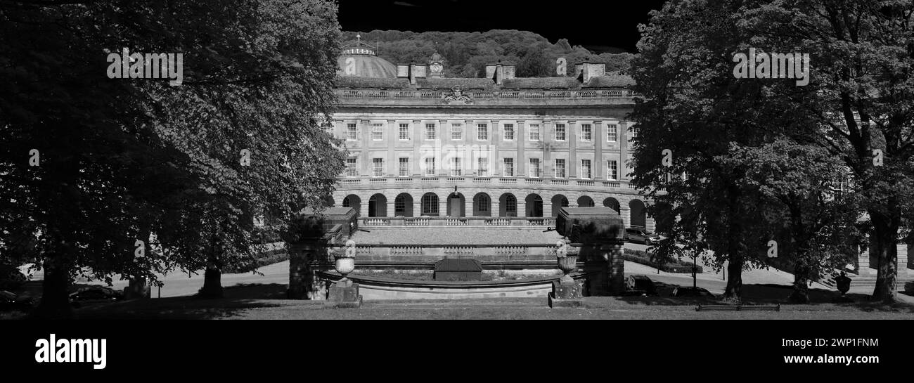 The Crescent building in the market town of Buxton, Peak District ...