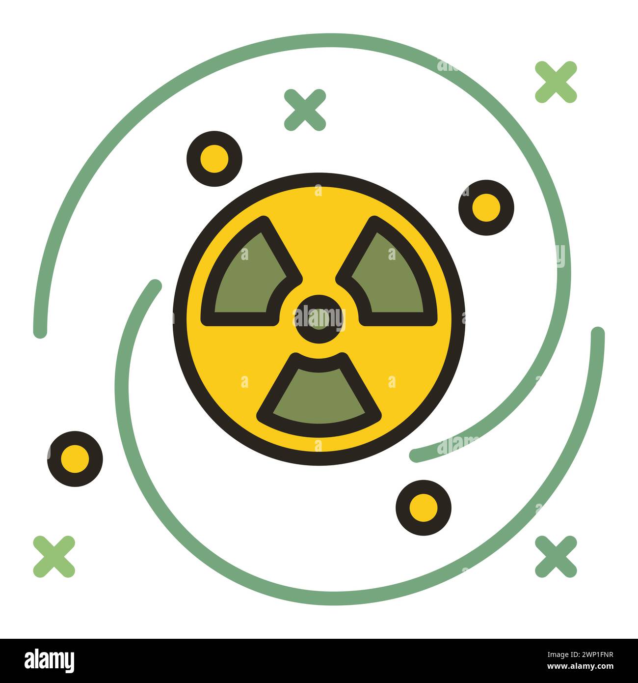 Nuclear Bomb in Galaxy vector concept colored icon or design element ...