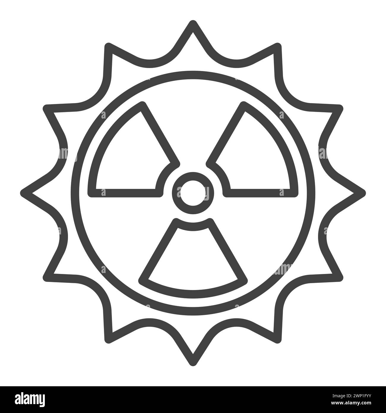 Sun Radiation vector Space Nuclear Weapon concept linear icon or symbol Stock Vector Image & Art ...