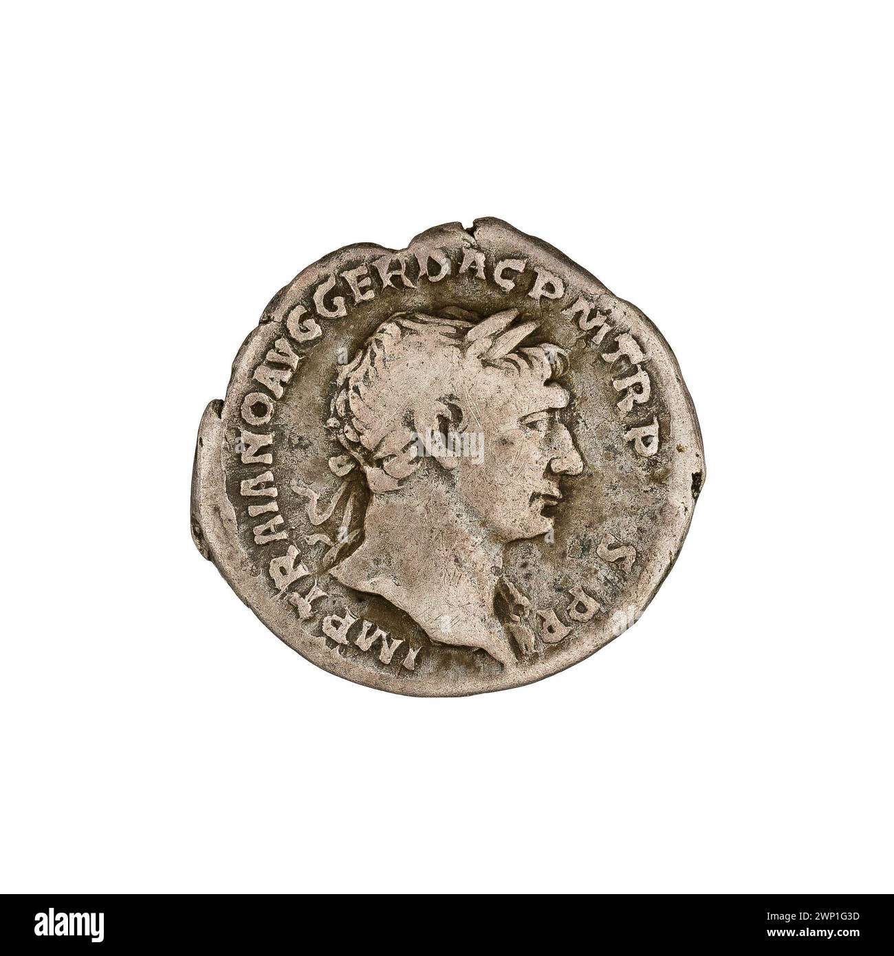Silver denarius coin issued during 103-111 AD under Roman Emperor ...