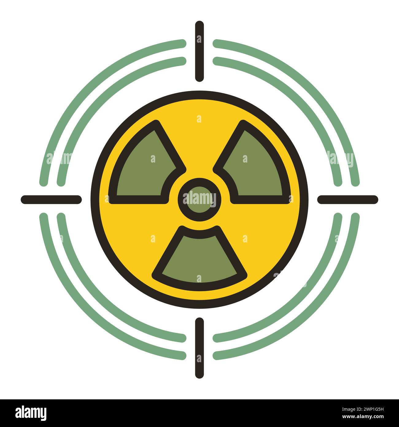 Radiation symbol inside Target vector concept colored icon Stock Vector ...