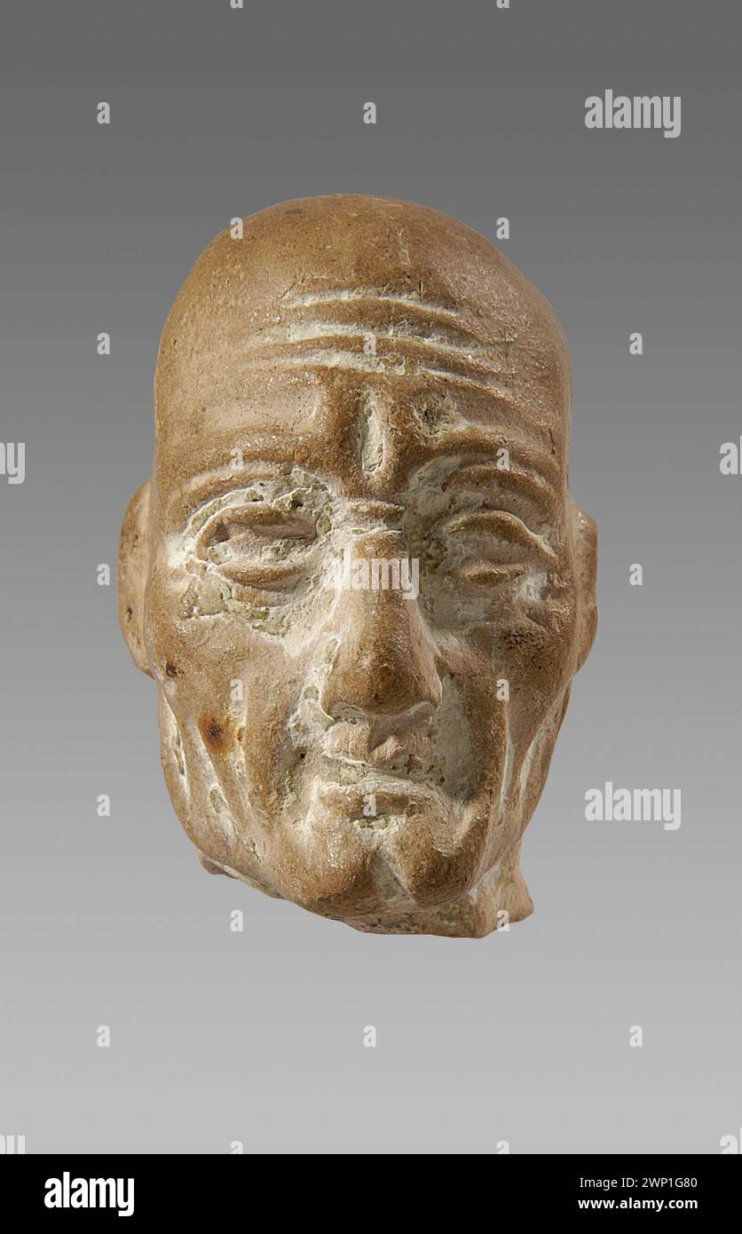 A Roman-period portrait figurine of an older man, created between the ...