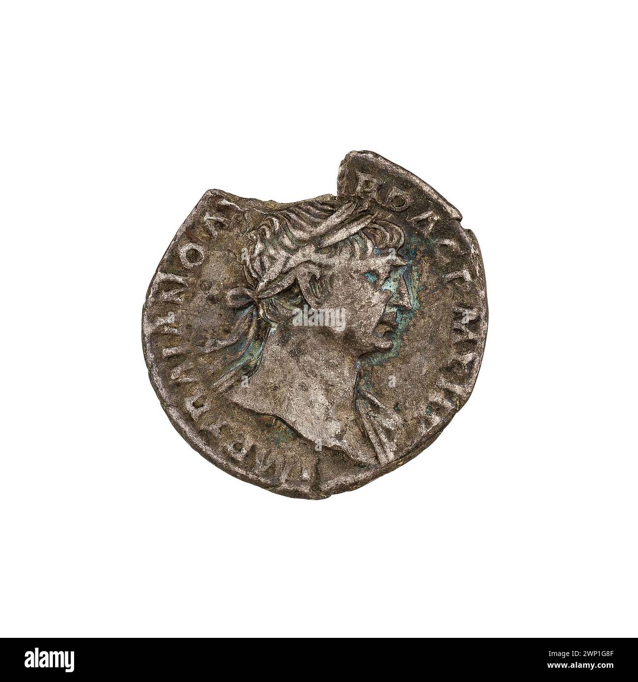 A denarius from 103-111 CE depicting Aequitas with heads, horns of ...