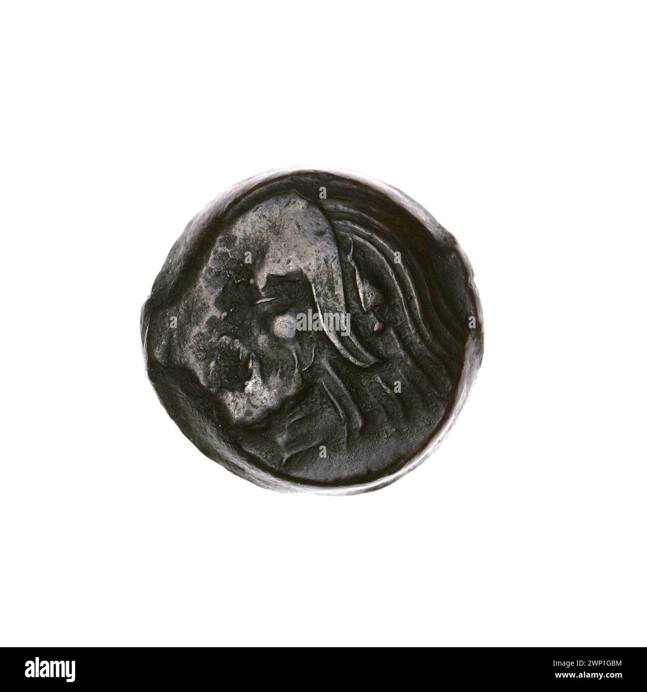 Bronze coin from Pantikapaion, early 3rd century BC, showing a satyr ...