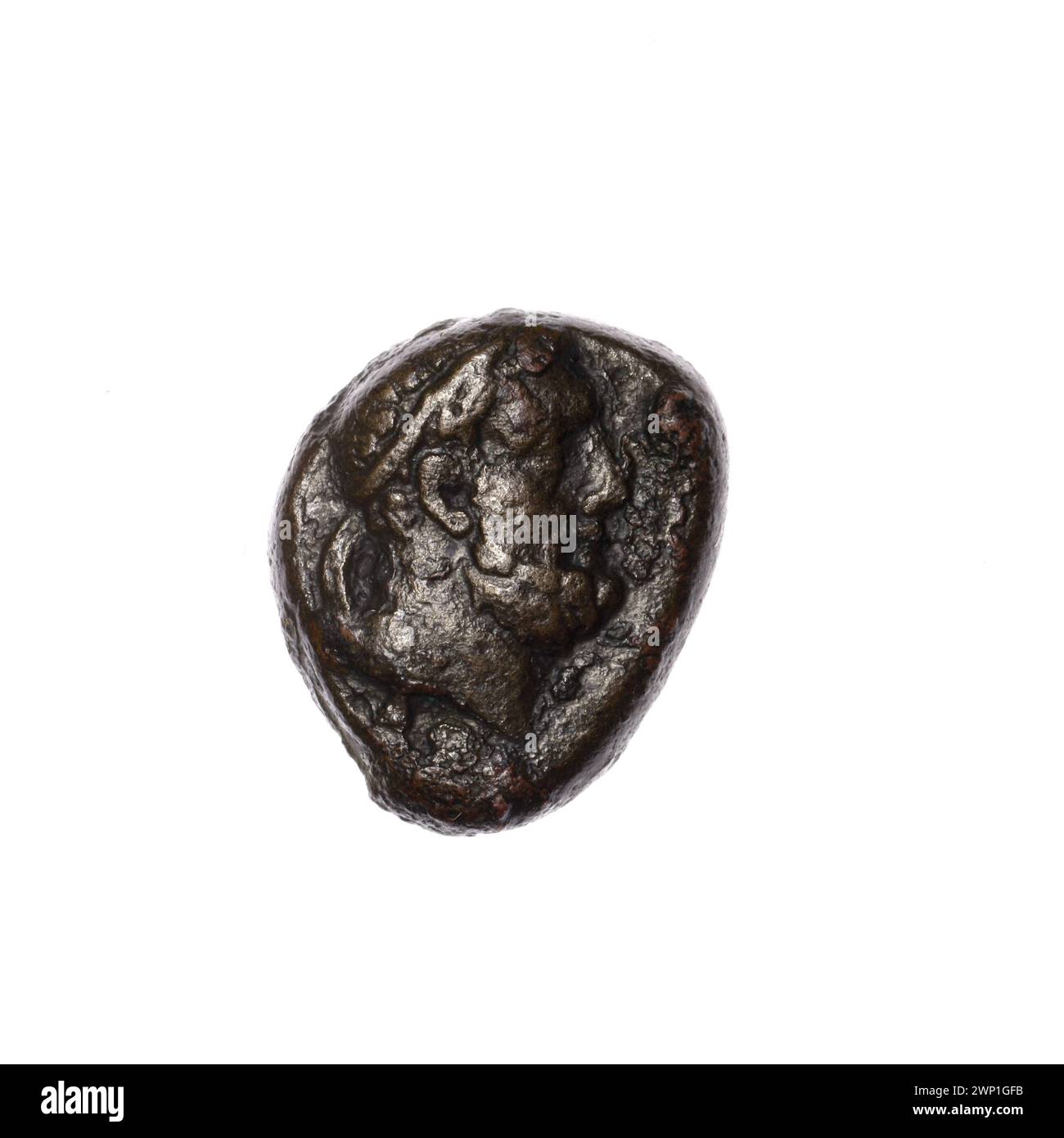 Brown Pantikapaion coin, late 1st century BC, depicting Heracles with ...