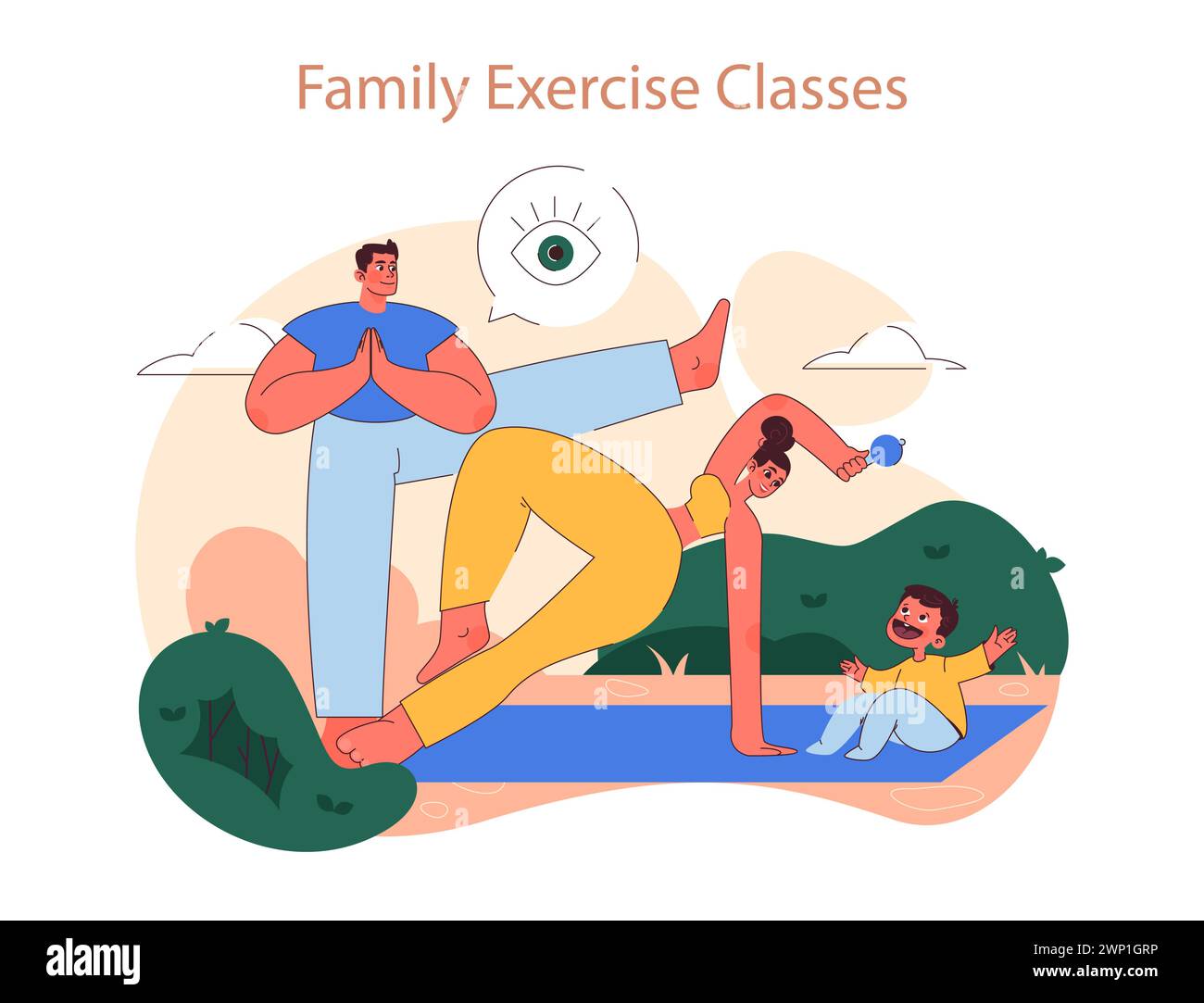 Group exercise classes Stock Vector Images - Alamy