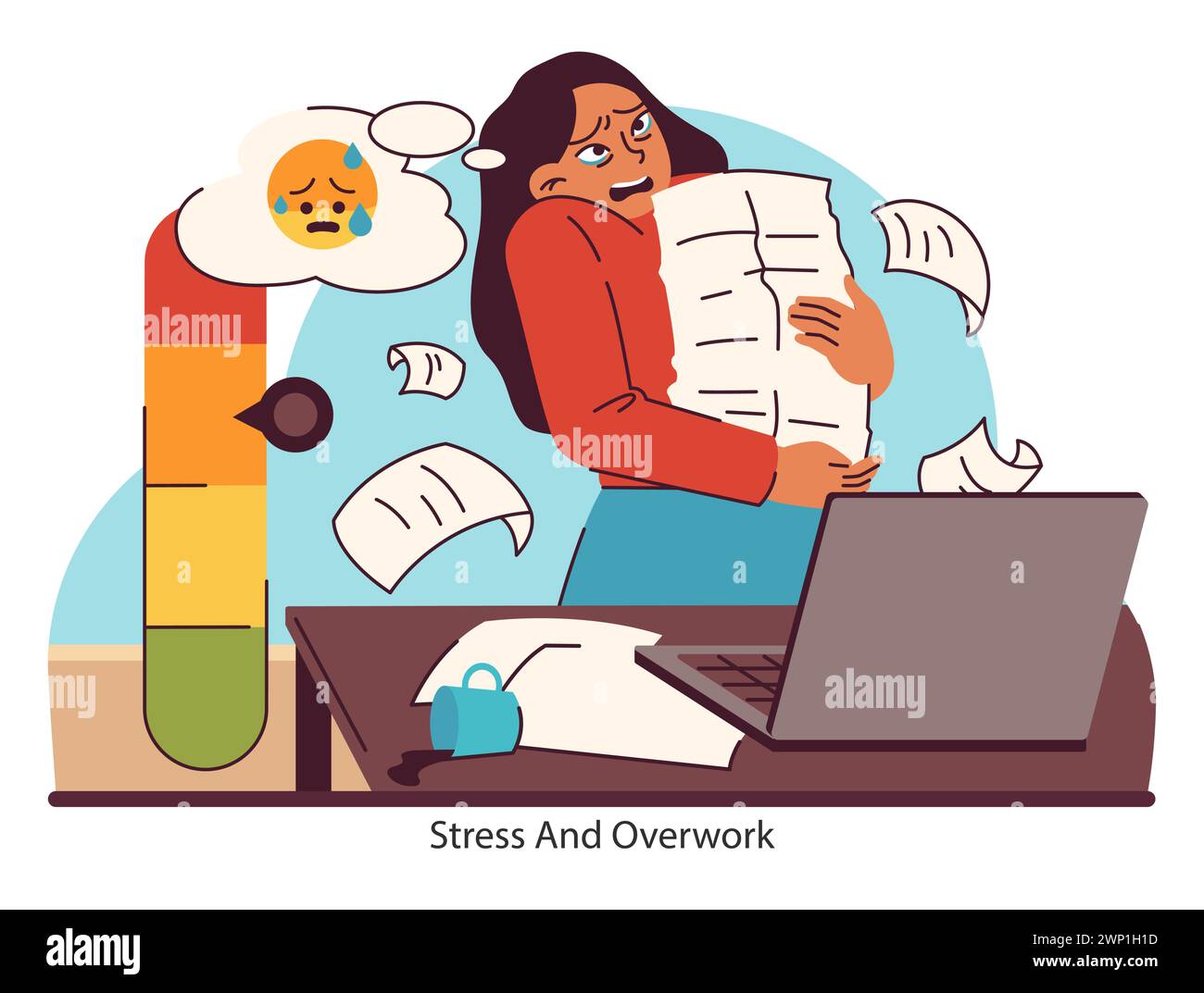 Workplace stress visualized. A compelling illustration that captures ...