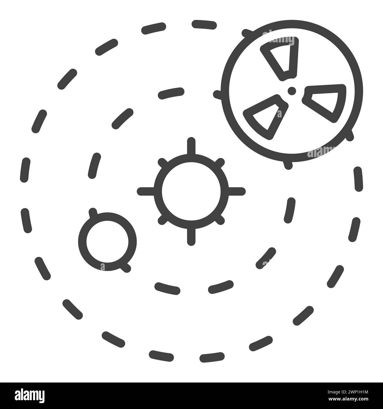 Space Based Nuclear Weapon with Earth and Sun vector concept linear ...