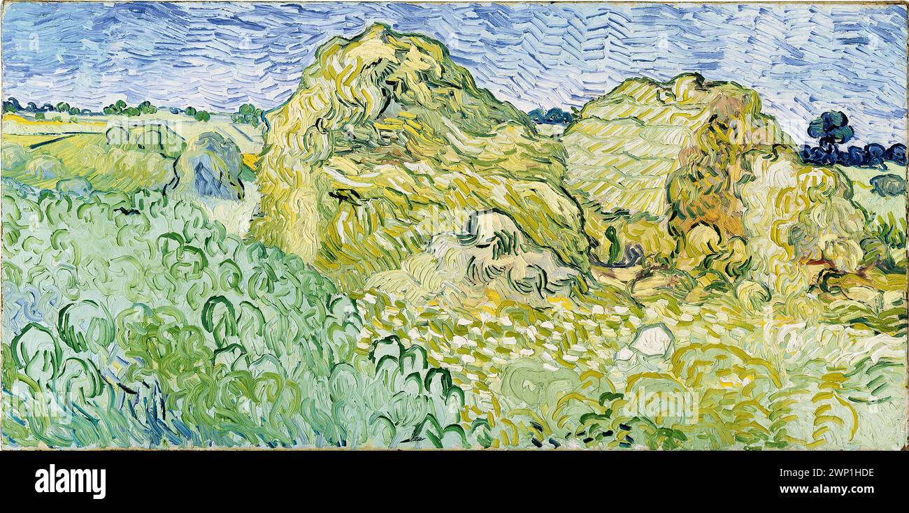 Vincent van Gogh - Field with Sheaves of Grain [1890] Stock Photo - Alamy