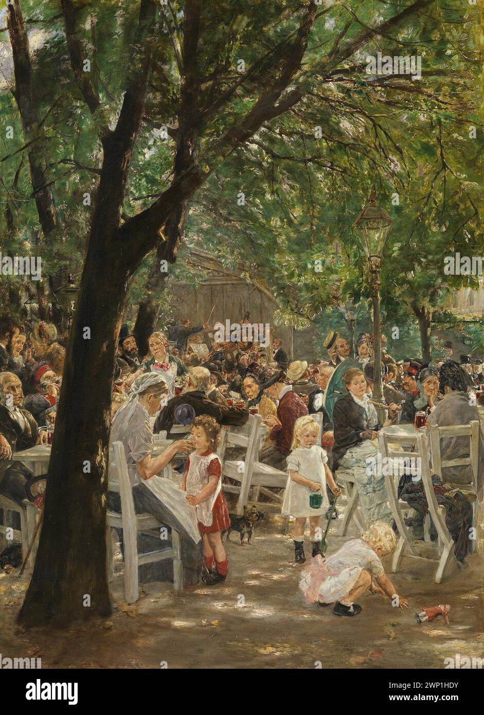 Max Liebermann - Munich Beer Garden [1884] Stock Photo - Alamy
