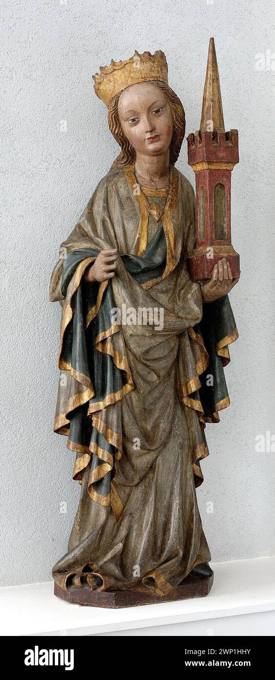 Panel painting of Saint Barbara, created around 1410–1420 in the ...