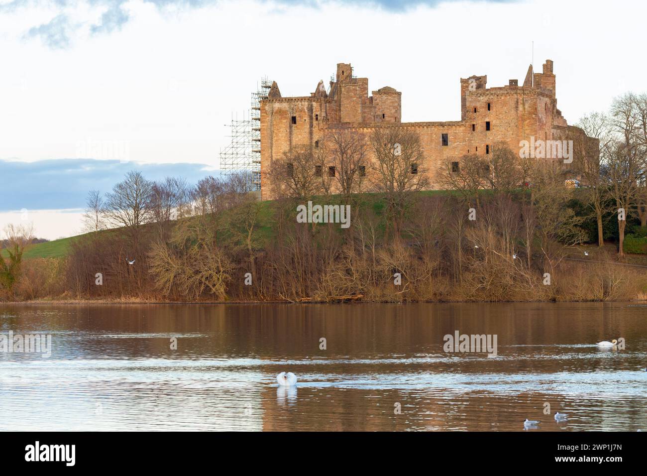 View of Linlithgow Palace ,Birthplace of Mary Queen of Scots, on a ...