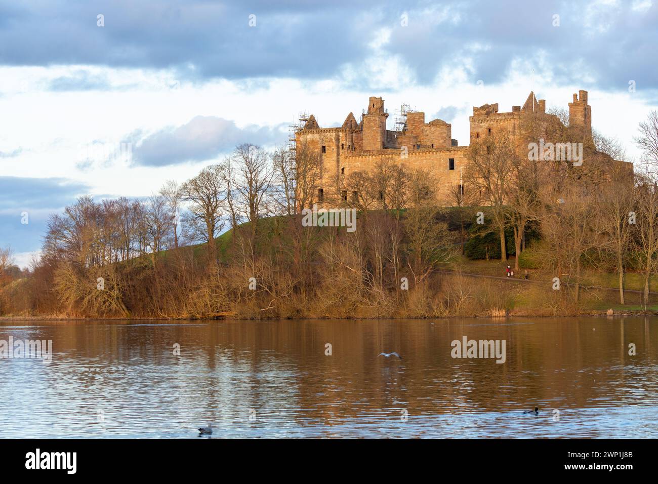 View of Linlithgow Palace ,Birthplace of Mary Queen of Scots, on a ...