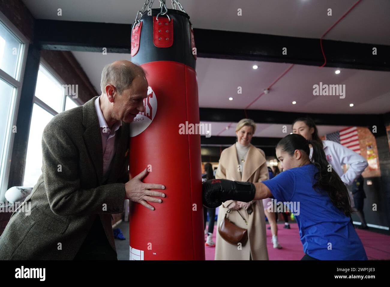 RETRANSMITTING ADDING NAME The Duchess of Edinburgh watches as the Duke ...