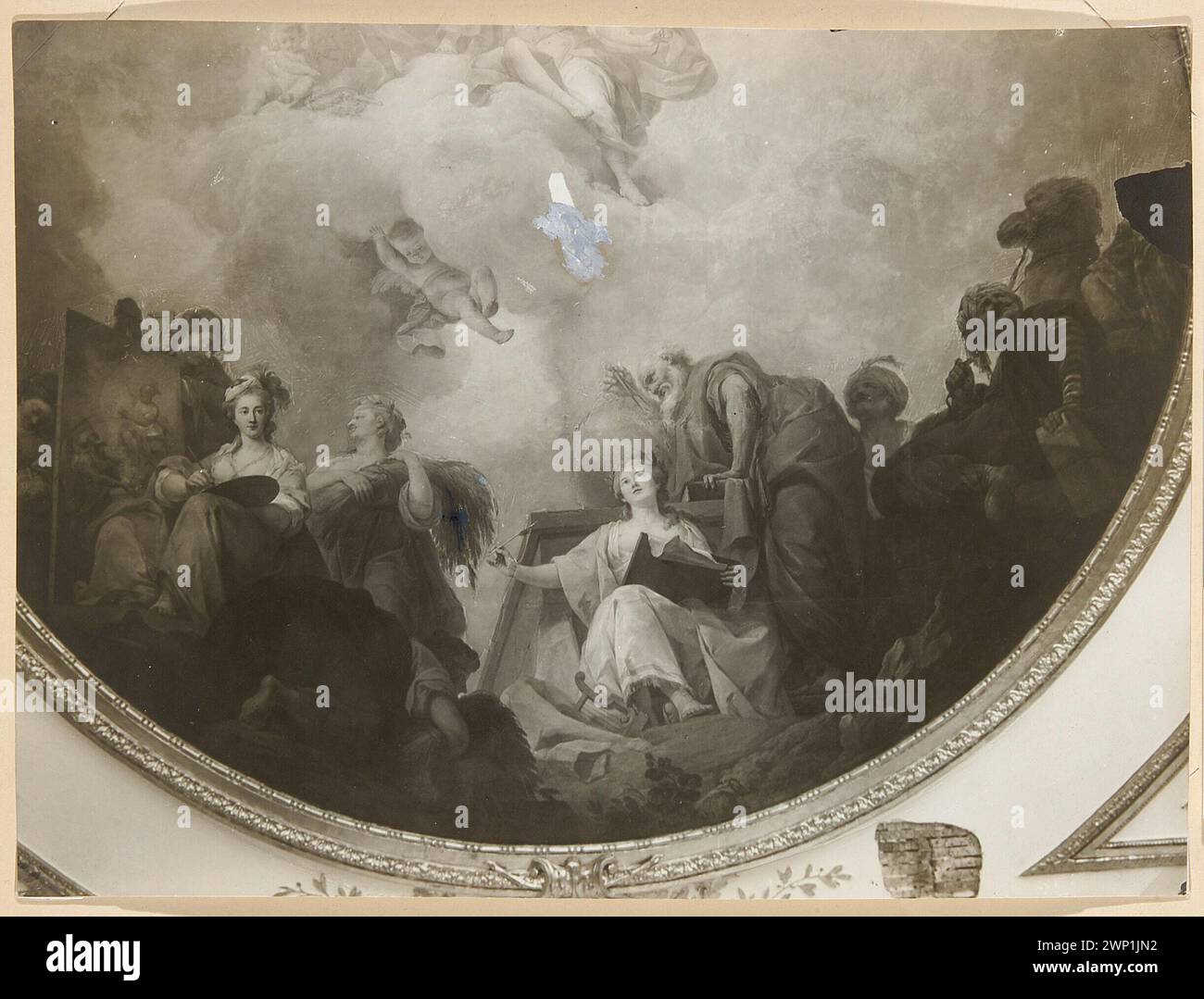 Photograph of the Audience Room in the Royal Castle, Warsaw, showing a ...