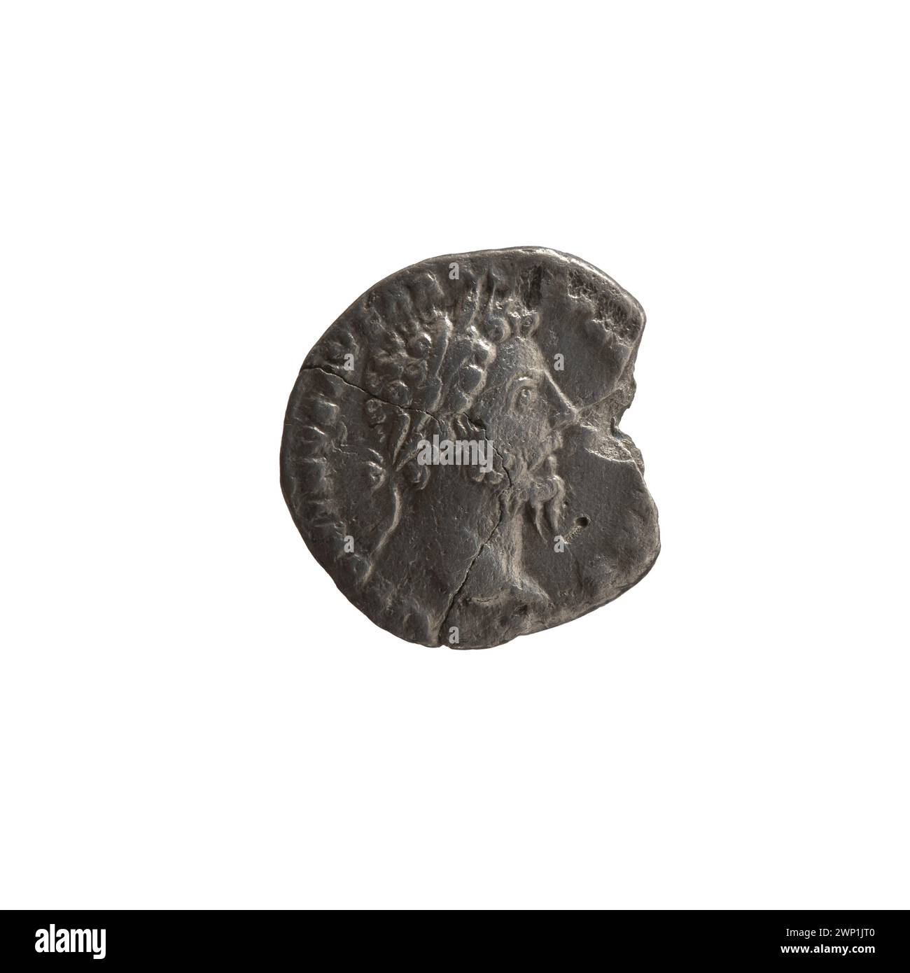 This denarius coin from 166 AD depicts Roman Emperor Marcus Aurelius ...