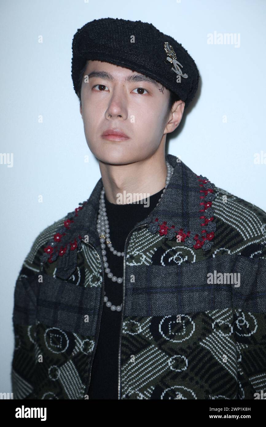 Wang Yibo attending the Chanel Womenswear Fall/Winter 2024-2025 show as part of Paris Fashion ...