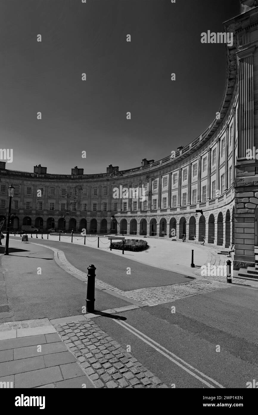 The Crescent building in the market town of Buxton, Peak District ...
