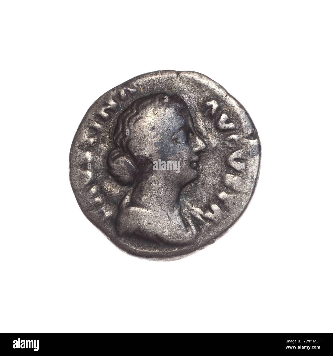 Denarius minted 161-176 depicting Emperor Marcus Aurelius and Empress ...