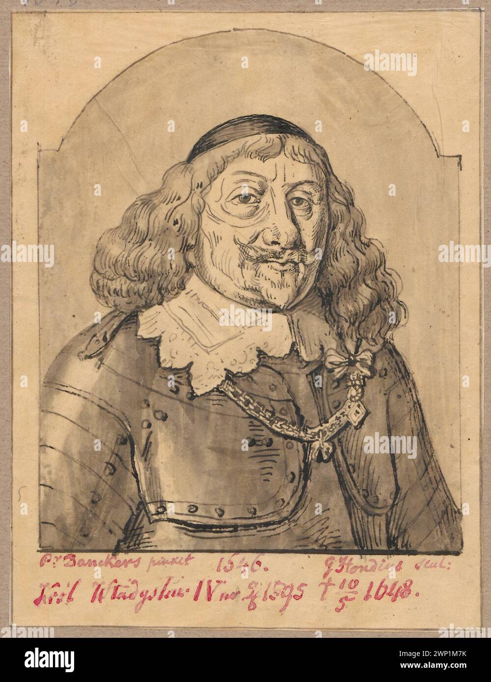 Portrait of the king of the IV vase in armor, according to engravings ...