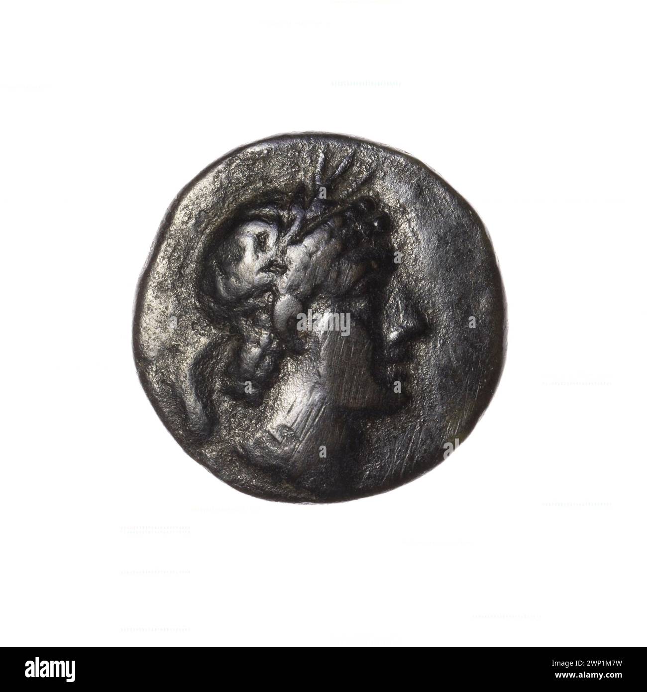 Pantikapaion brown coin, 1st century BC, featuring Apollo's head ...