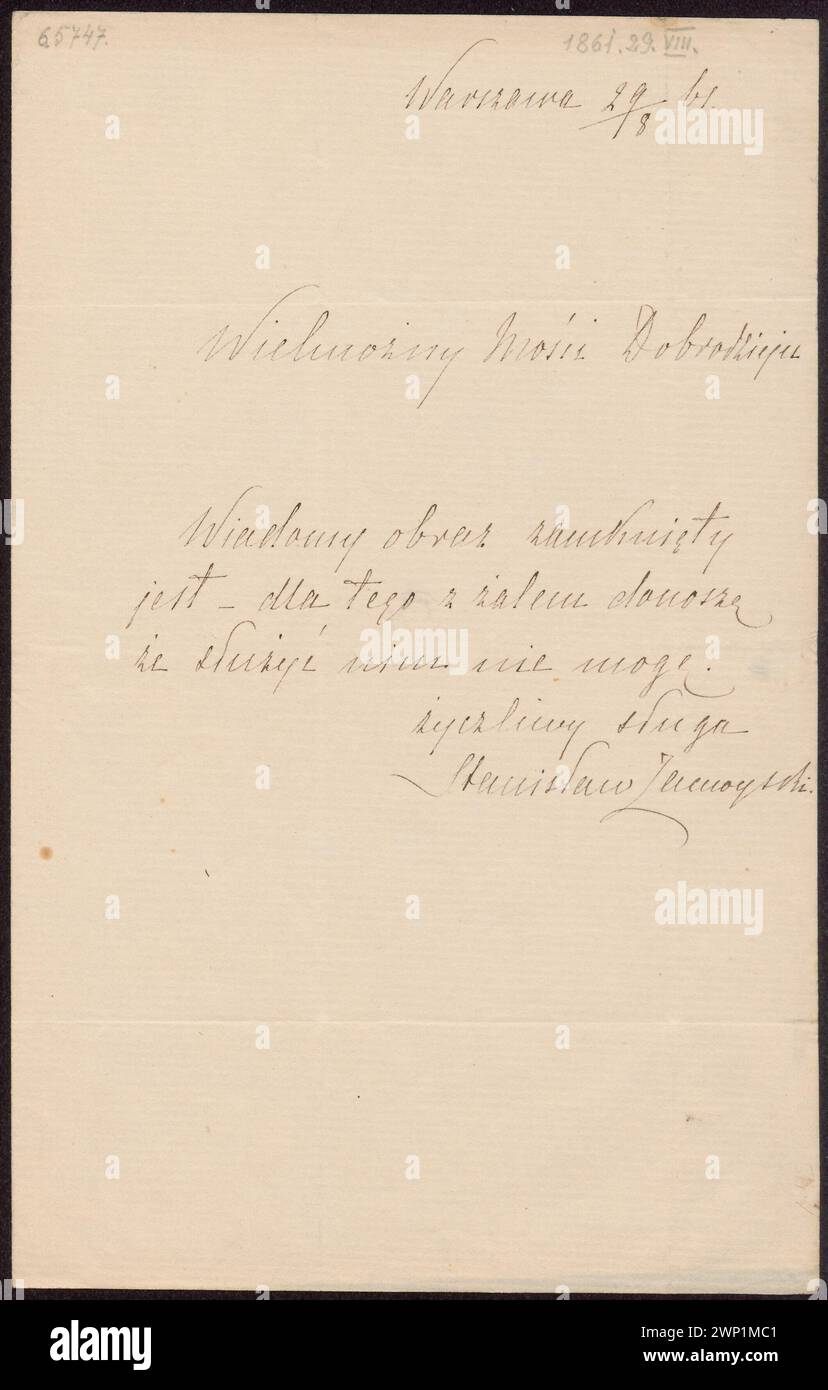 Stanislaw kostka jan 1820 1889 hi-res stock photography and images - Alamy