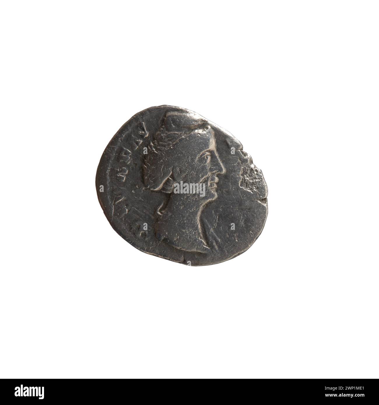 A denarius coin issued after 141 during the reign of Roman Emperor ...