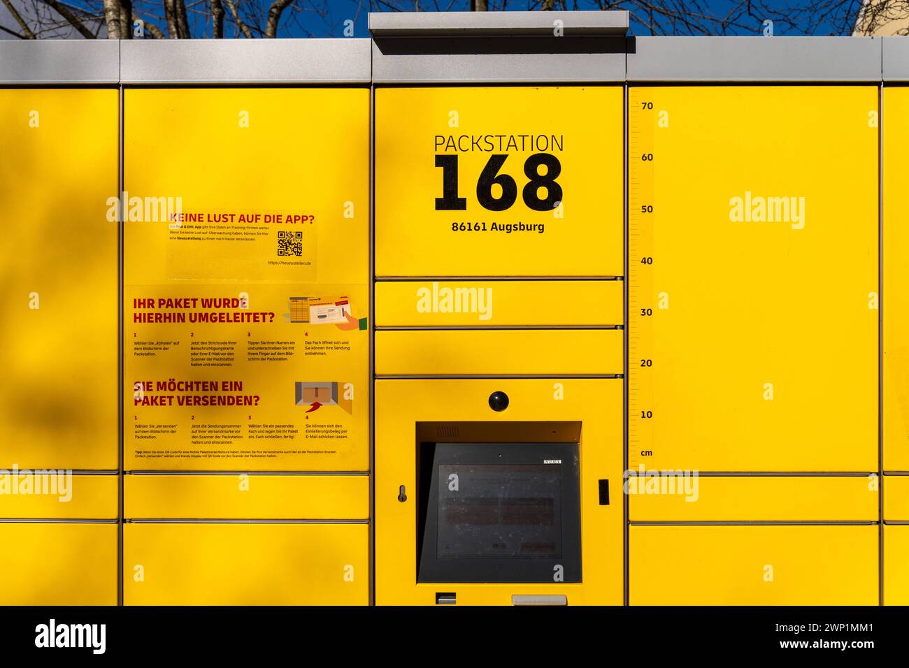 Augsburg, Bavaria, Germany - February 25, 2024: DHL Packstation for ...