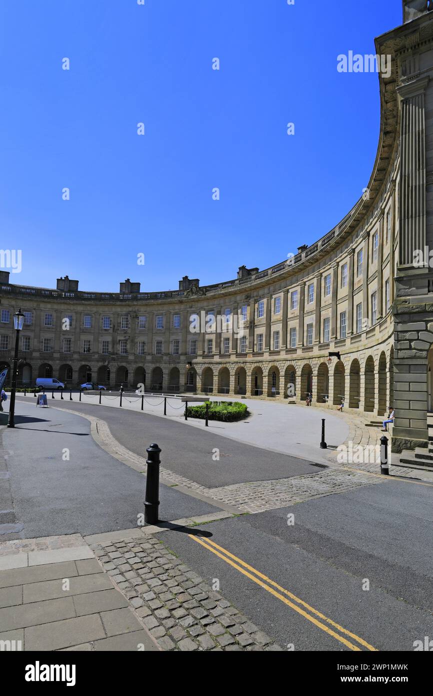 The Crescent building in the market town of Buxton, Peak District ...